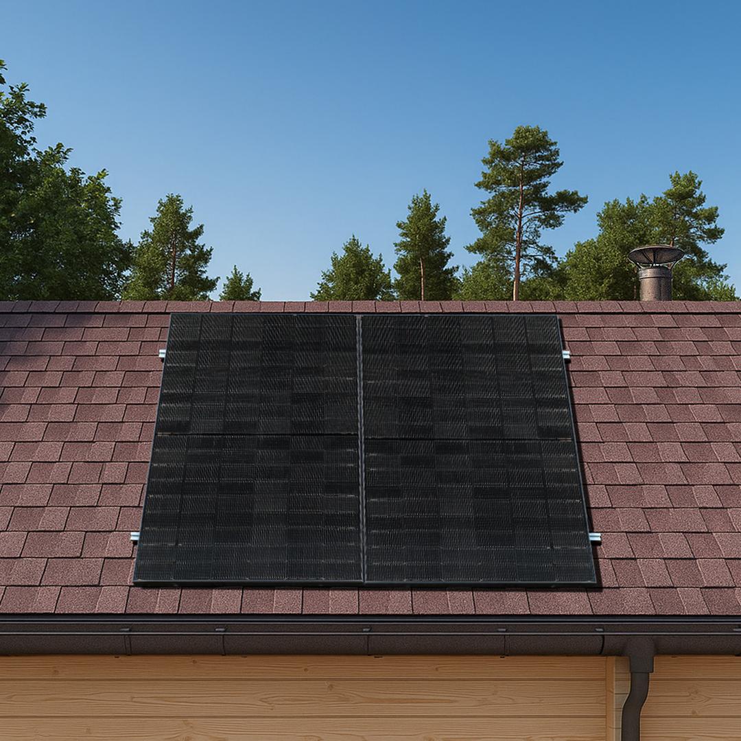 Einfache Photovoltaik-Befestigung auf Bitumen-Flachdach/Schrägdach